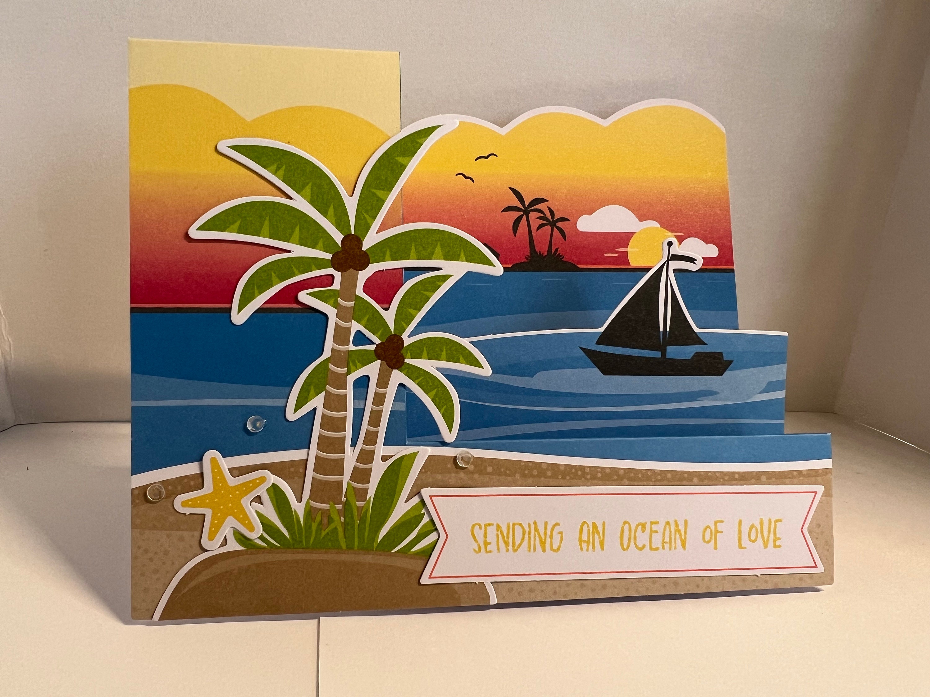 Lovely Beach Pop-up Card - Etsy