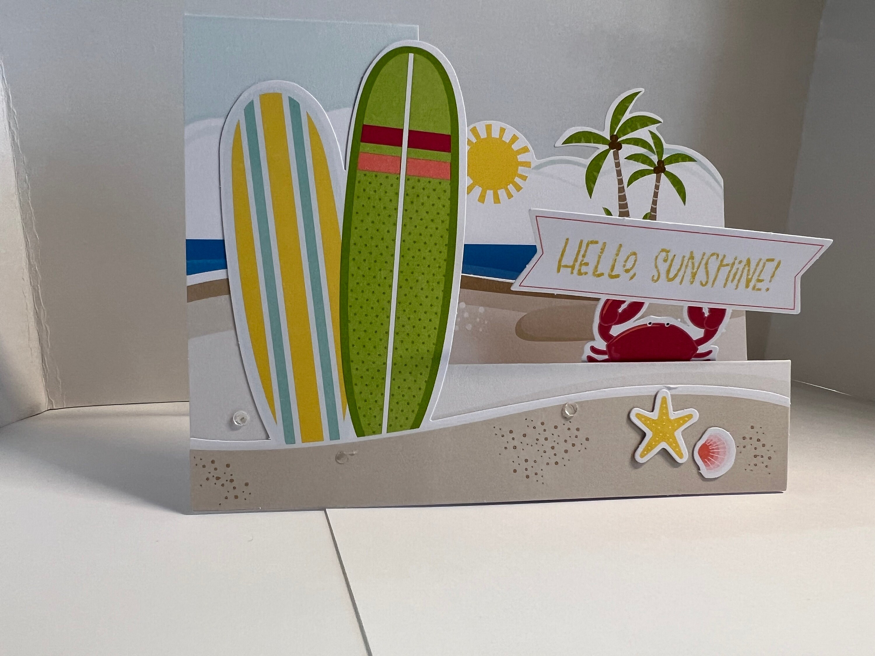 Hello, Surfer Pop up Card - Etsy