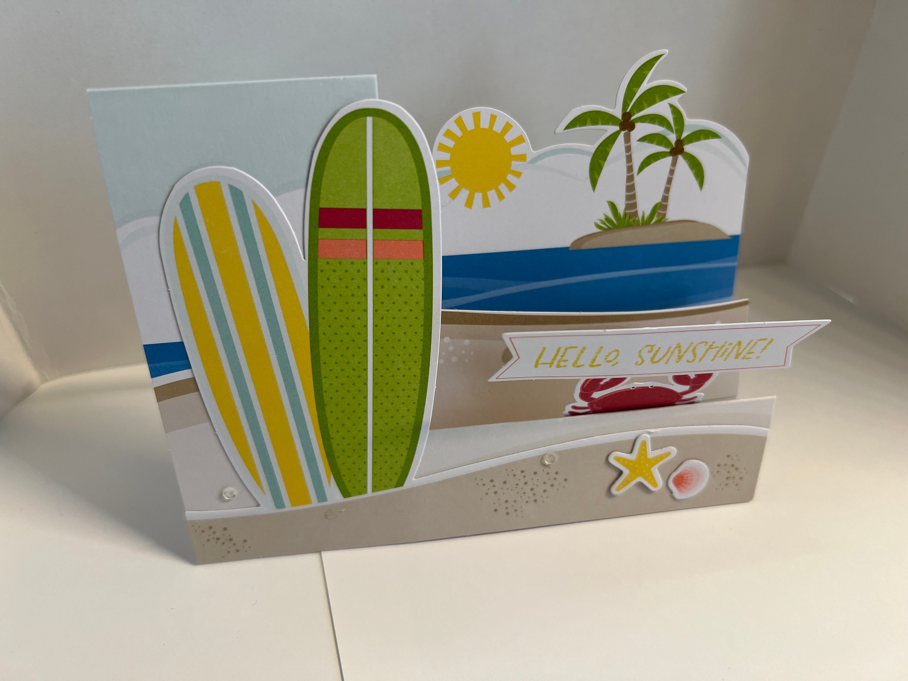 Hello, Surfer Pop up Card - Etsy