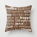 Coffee Pillow Cover, Cafe Pillow Cover, Coffee Pillow, Cup of Joe, Java ...