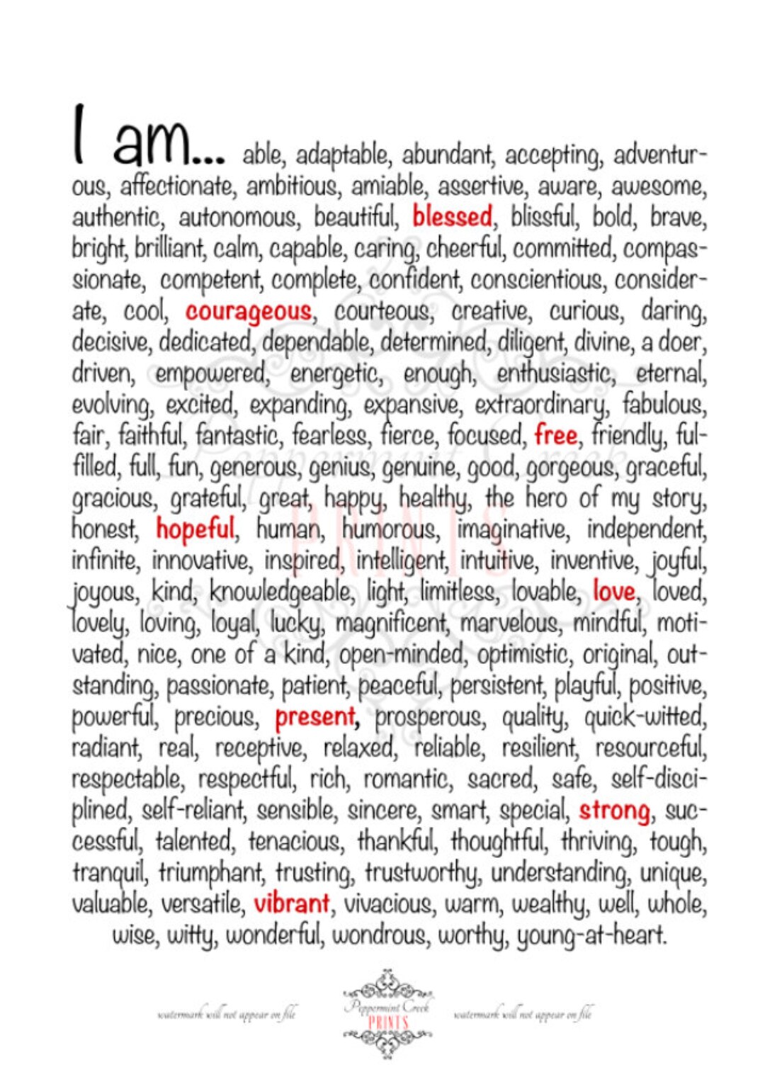 I Am, I Am Affirmations, Affirmations, Mantras, Meditation, Self Esteem ...