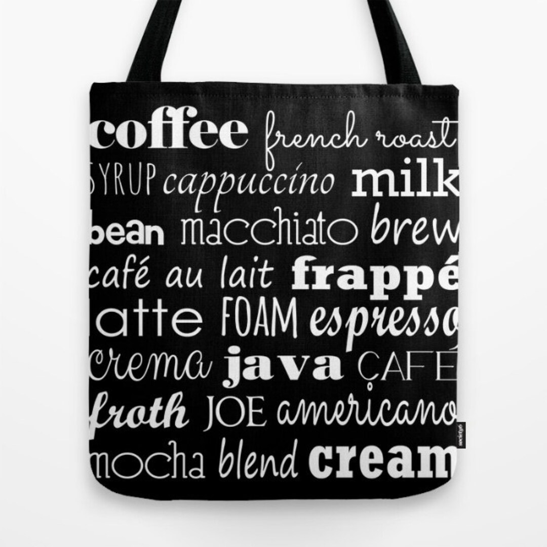 Coffee Tote Cafe Tote Bag Coffeehouse Tote Espresso Tote - Etsy