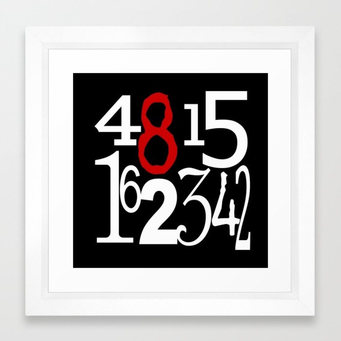 Lost Numbers Lost Print 4815162342 Lost Tv Show Hugo - Etsy