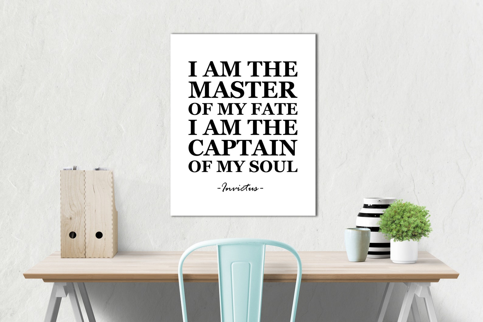 Invictus Quote, Digital Download, Instant Download, I Am the Master of ...