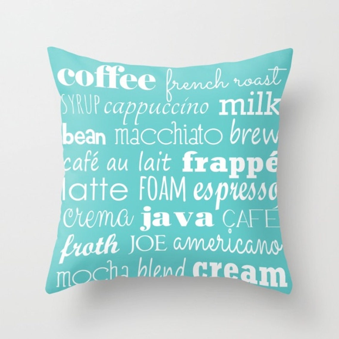 Coffee Pillow Cover, Cafe Pillow Cover, Coffee Pillow, Cup of Joe, Java ...