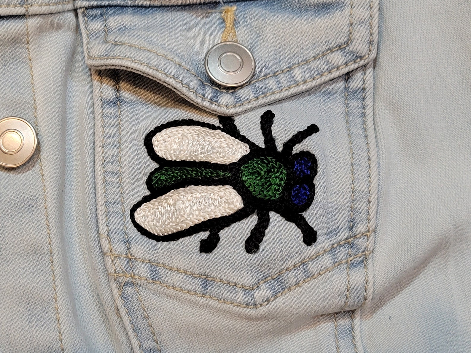 Carnivorous Flower Chainstitch Embroidery Jacket Women's | Etsy