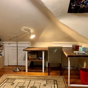 Add on Under-desk Shelf Addition | Reclaimed Wood | Fits 24" Wide Desks ...