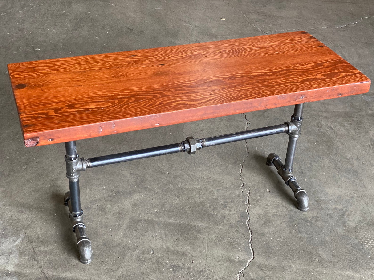 Reclaimed Wood Black Iron Pipe Bench. Industrial Bench. Wood - Etsy