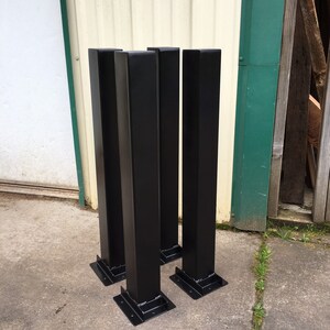 Steel Post Legs. Metal Legs. Metal Table Legs. Steel Table Legs. Square ...