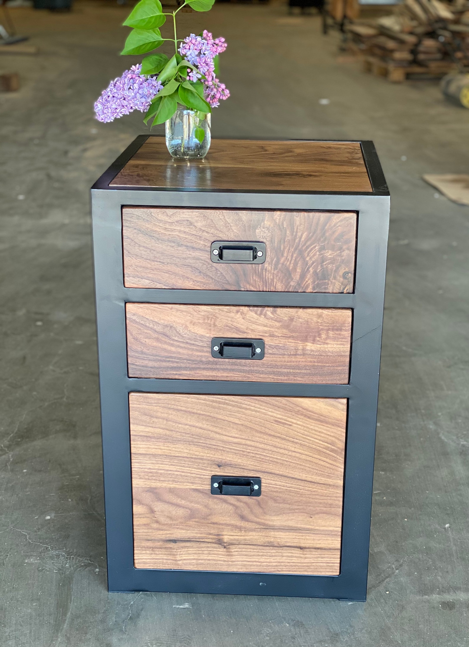 Walnut File Cabinet. Hardwood Desk Storage. Black Walnut. - Etsy UK