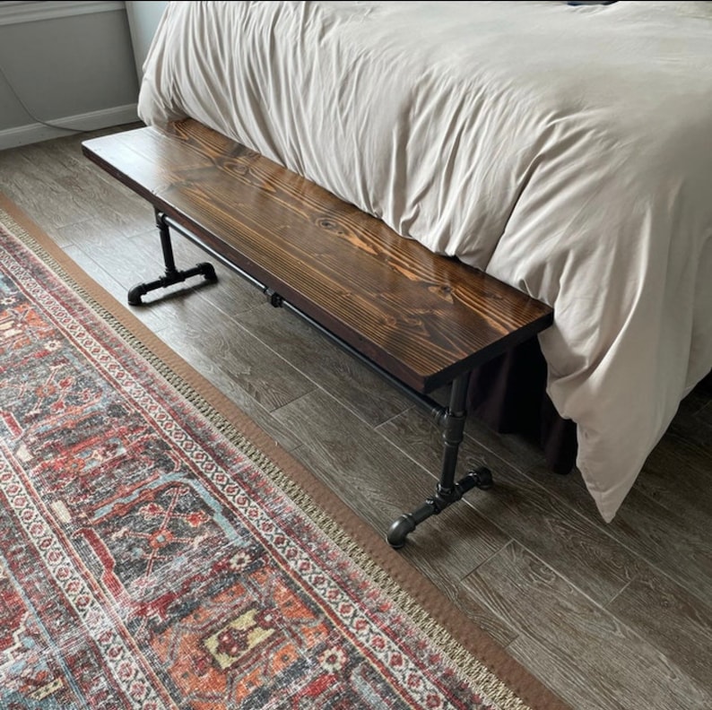 Reclaimed Wood Black Iron Pipe Bench. Industrial Bench. Wood - Etsy