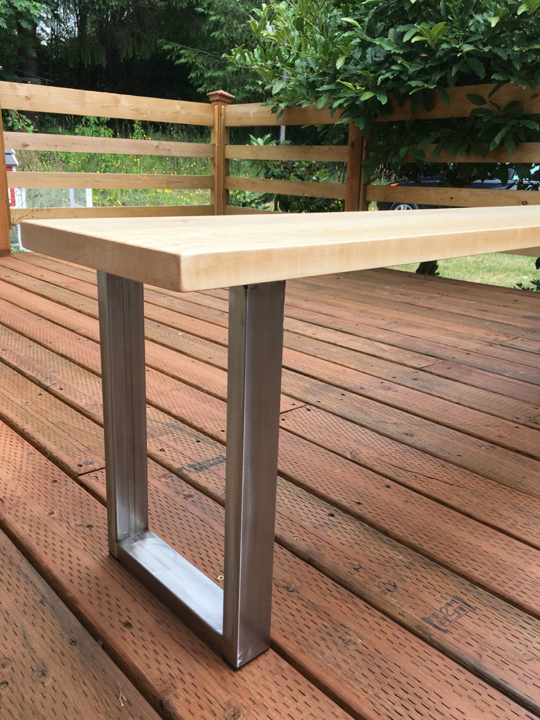 Maple Bench. Hardwood Bench. Industrial Bench. Entry Bench. Dining Room ...