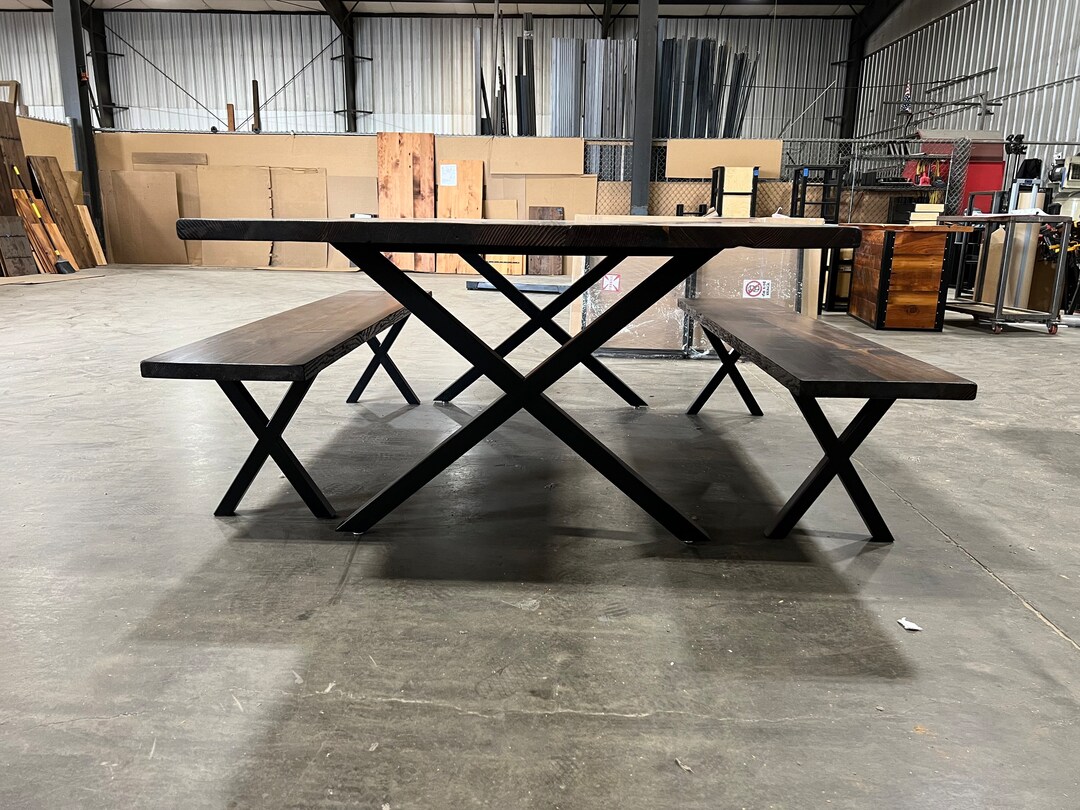 Steel Legs, X Shaped Leg Set. Cross Legs Metal Base. Bench Pair. Table ...