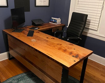 L Shaped Desk Wood | Etsy