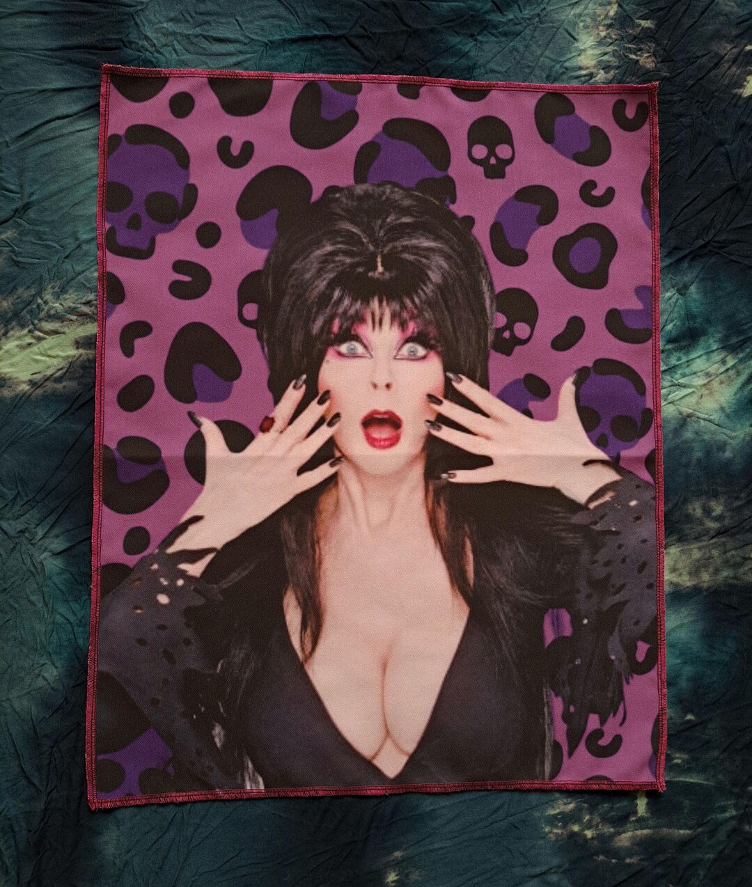 Elvira Purple Leopard Print Cloth Poster - Etsy