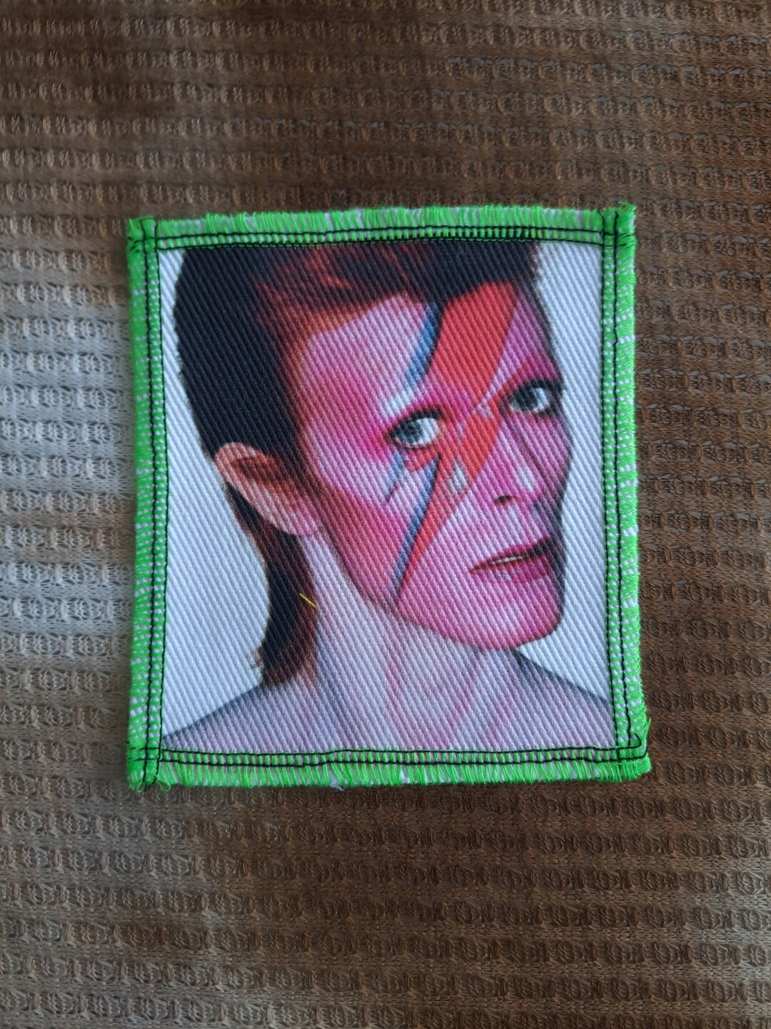 David Bowie Patch Green Border - Etsy