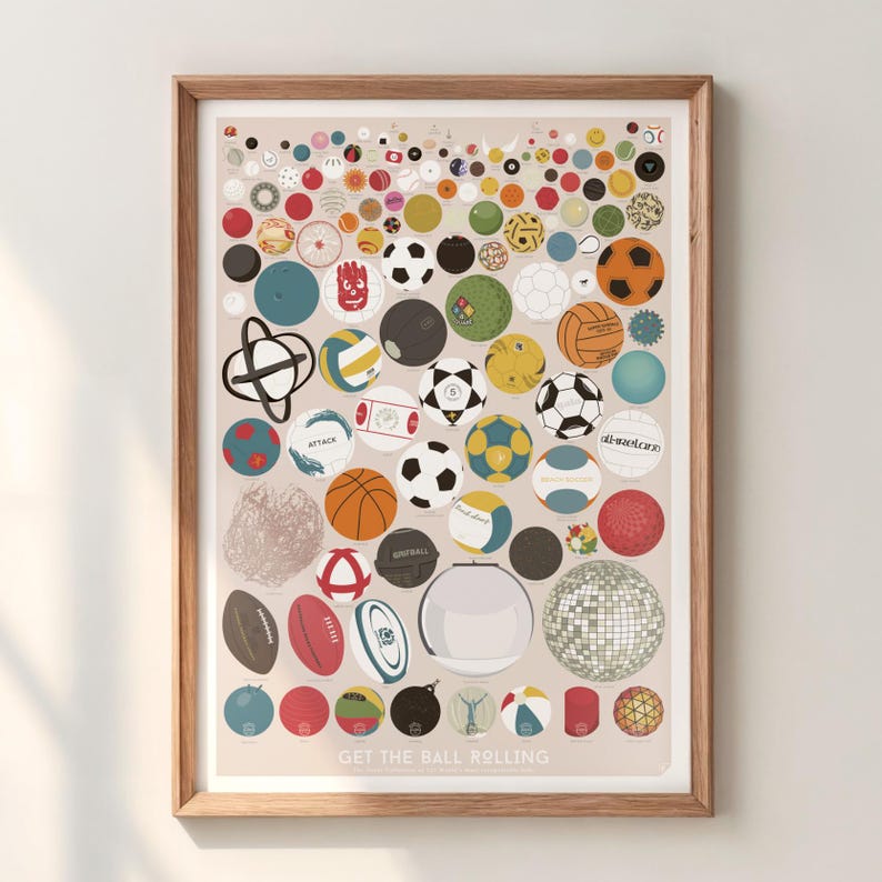 127 Most Iconic Balls Poster | Limited Edition Sports & Pop Culture Art ...