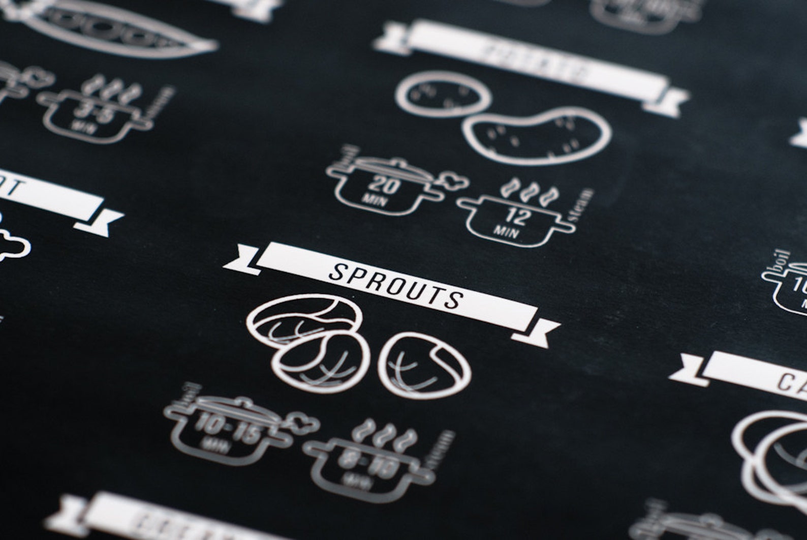 Cooking Times Kitchen Poster - Scandinavian Design, Art Print, Bw, 8x10 ...