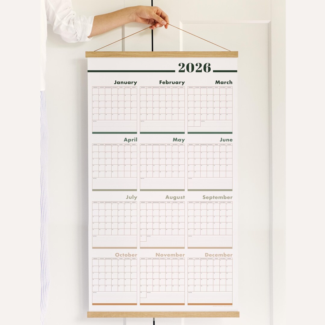 2026 Wall Planner With Stickers - Personalized Big Wall Calendar ...