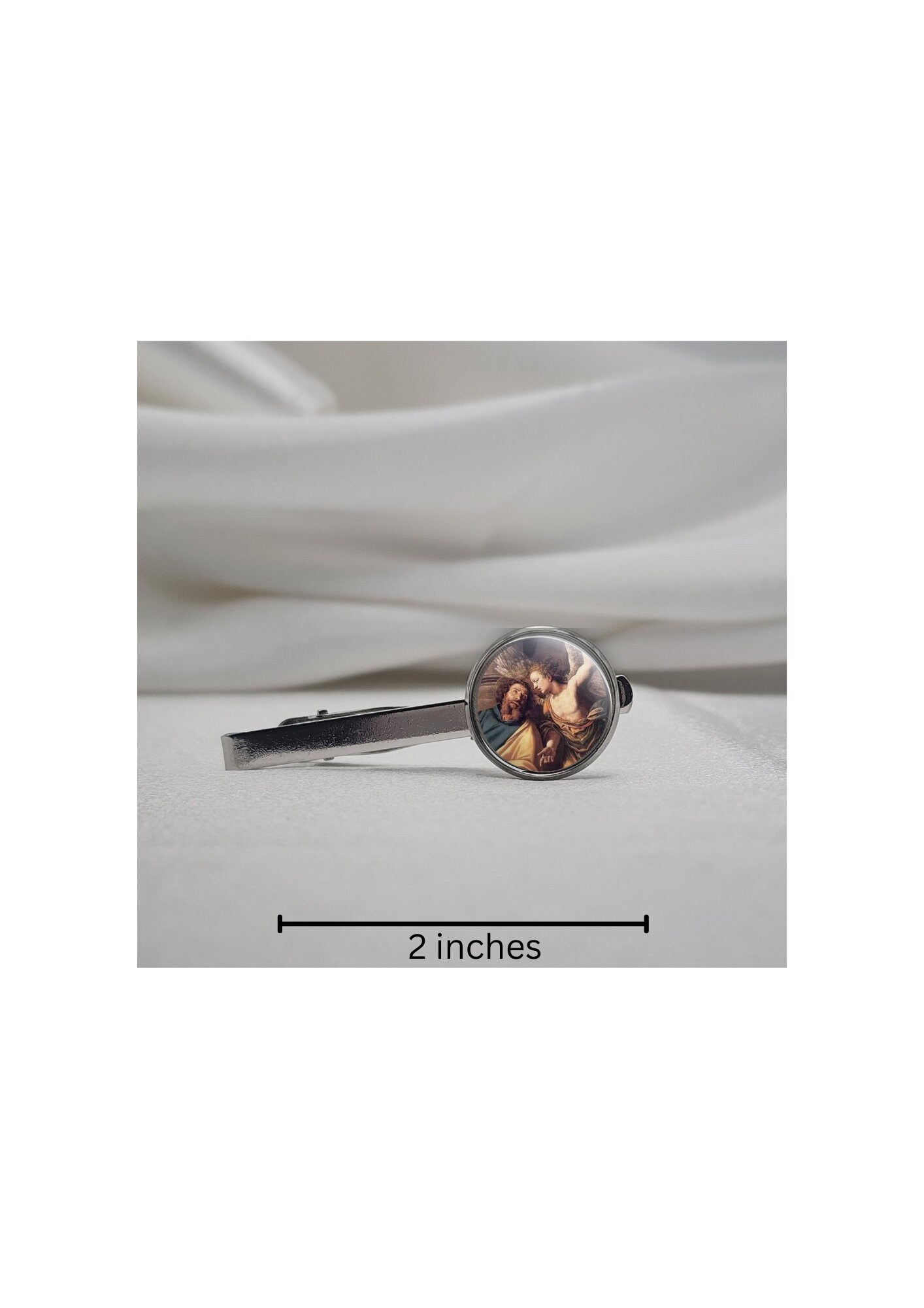 Pick Your Patron Saint Tie Bar Clip Custom Made Men's Catholic ...