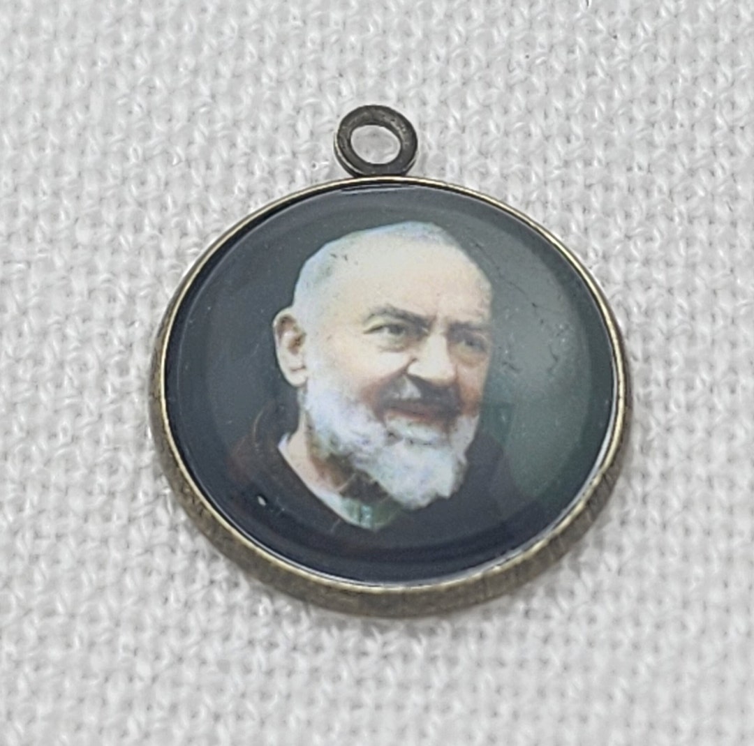 St Padre Pio Catholic Picture Pendant Cabochon Saint Photo Jewelry With ...