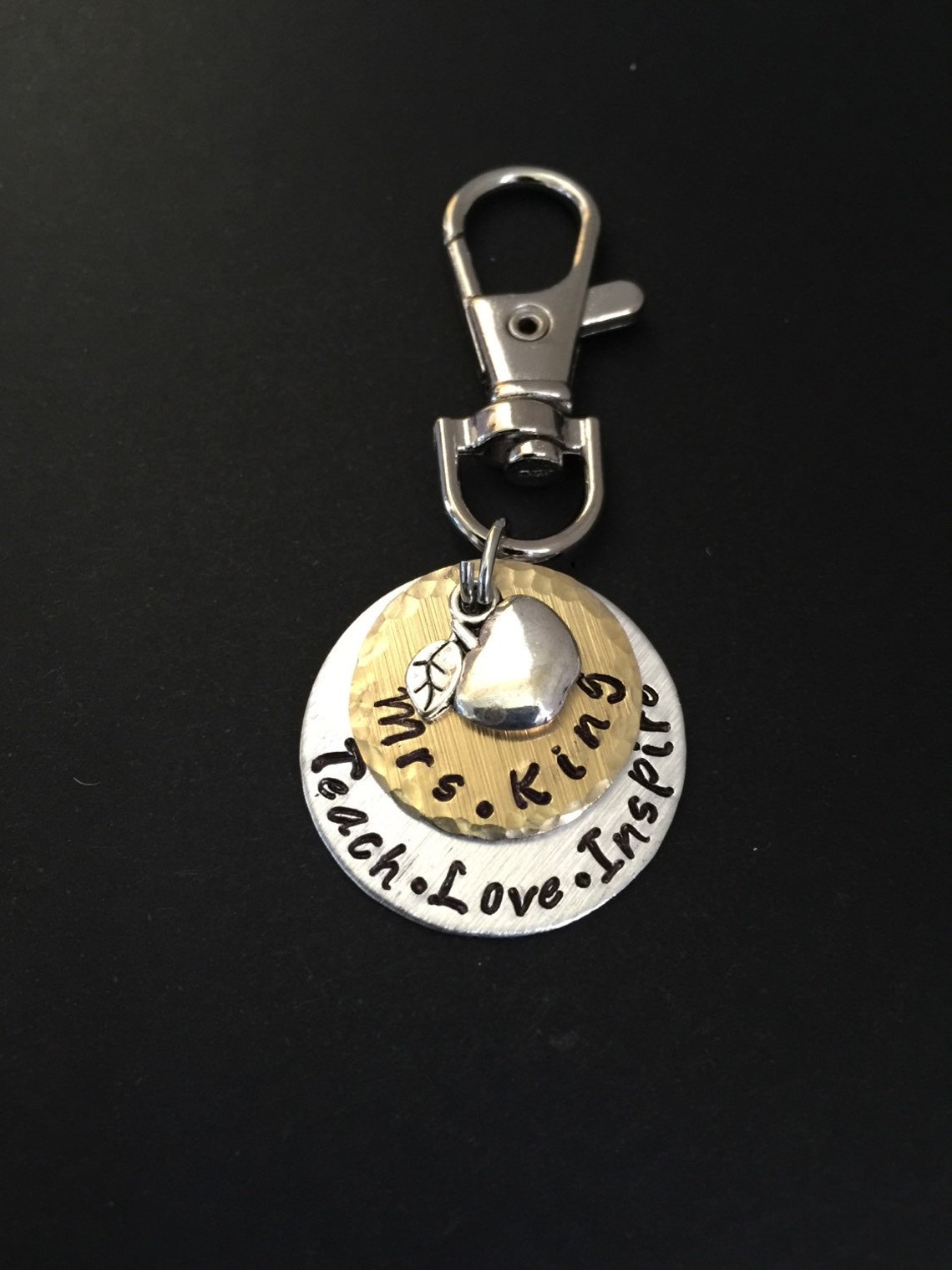 Personalized Teacher key ring-Teacher's Jewelry Teacher | Etsy