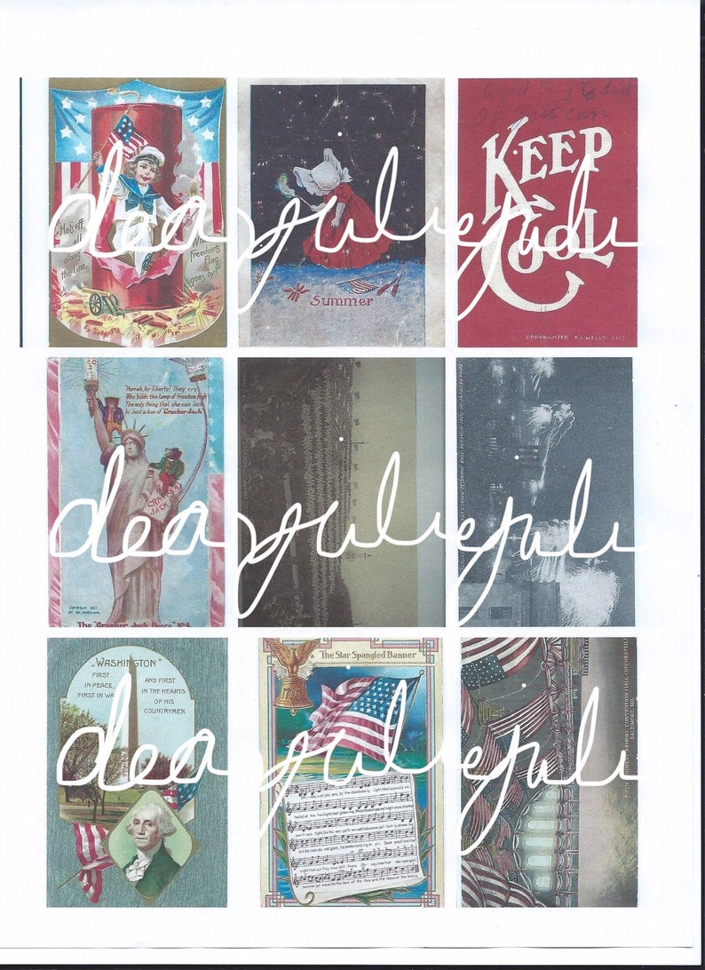 Digital - Patriotic Red White Blue Journal Pages & Ephemera Digital Kit ...
