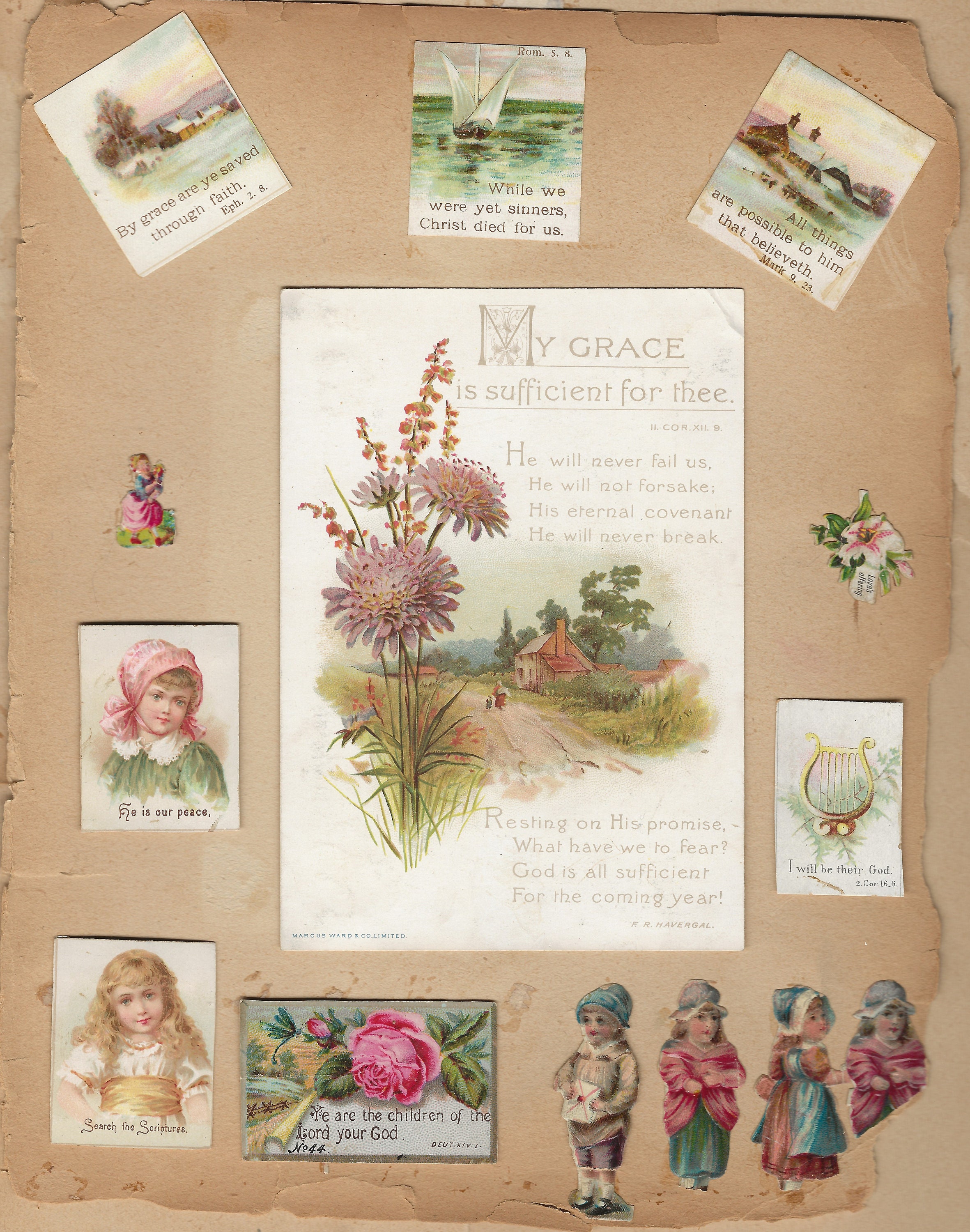 Digital Childrens Antique Bible Verse Cards 2 Ephemera - Etsy