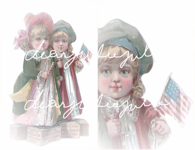Digital - Patriotic Red White Blue Journal Pages & Ephemera Digital Kit ...