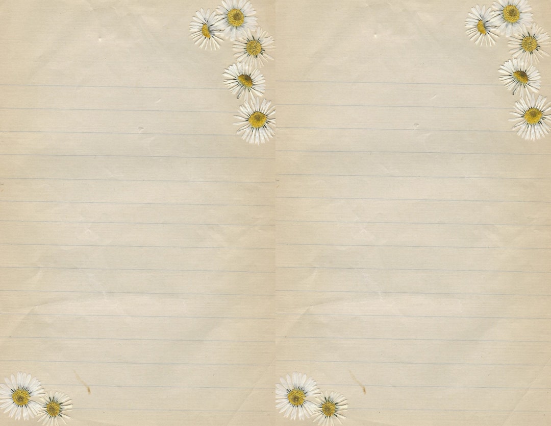 Digital - Daisy Lines Journal Space Digital Kit Digital Antique Card ...