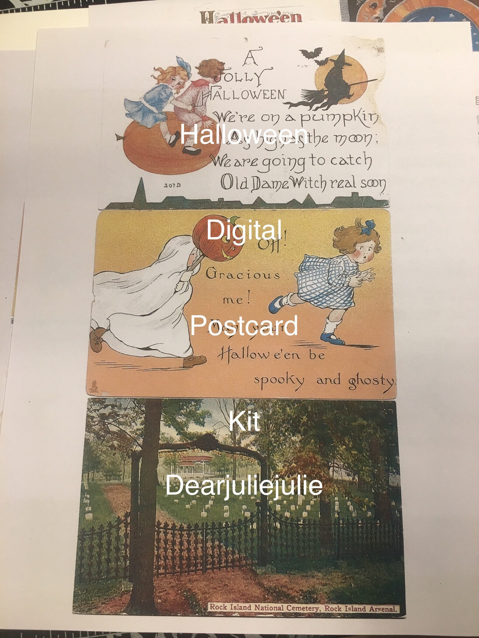 Digital Halloween Digital Kit... Digital Antique Postcards - Etsy