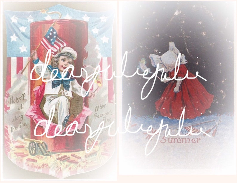 Digital - Patriotic Red White Blue Journal Pages & Ephemera Digital Kit ...
