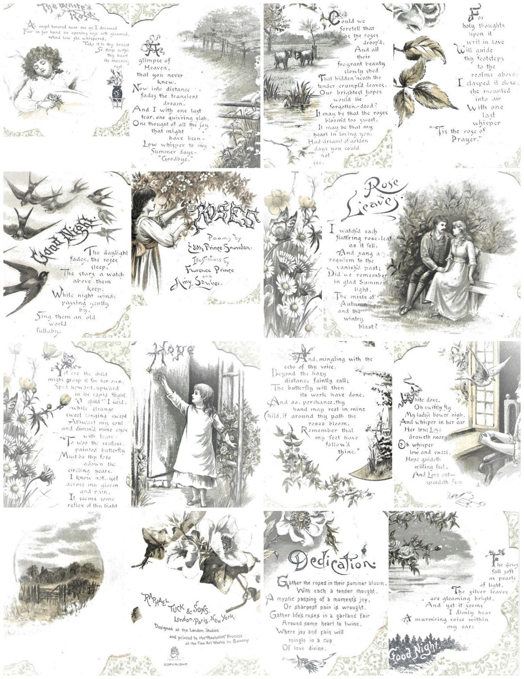 Digital- Rose Book Poems Pages & Ephemera Digital Pages and Ephemera ...