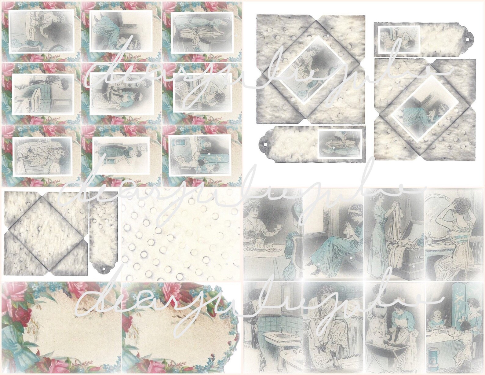 Digital A day in the Life journal pages & ephemera digital | Etsy