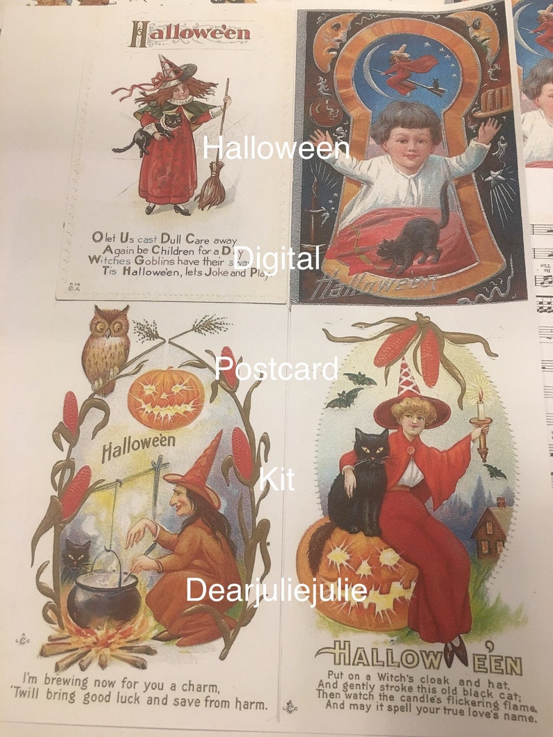 Digital Halloween Digital Kit... Digital Antique Postcards and Music ...