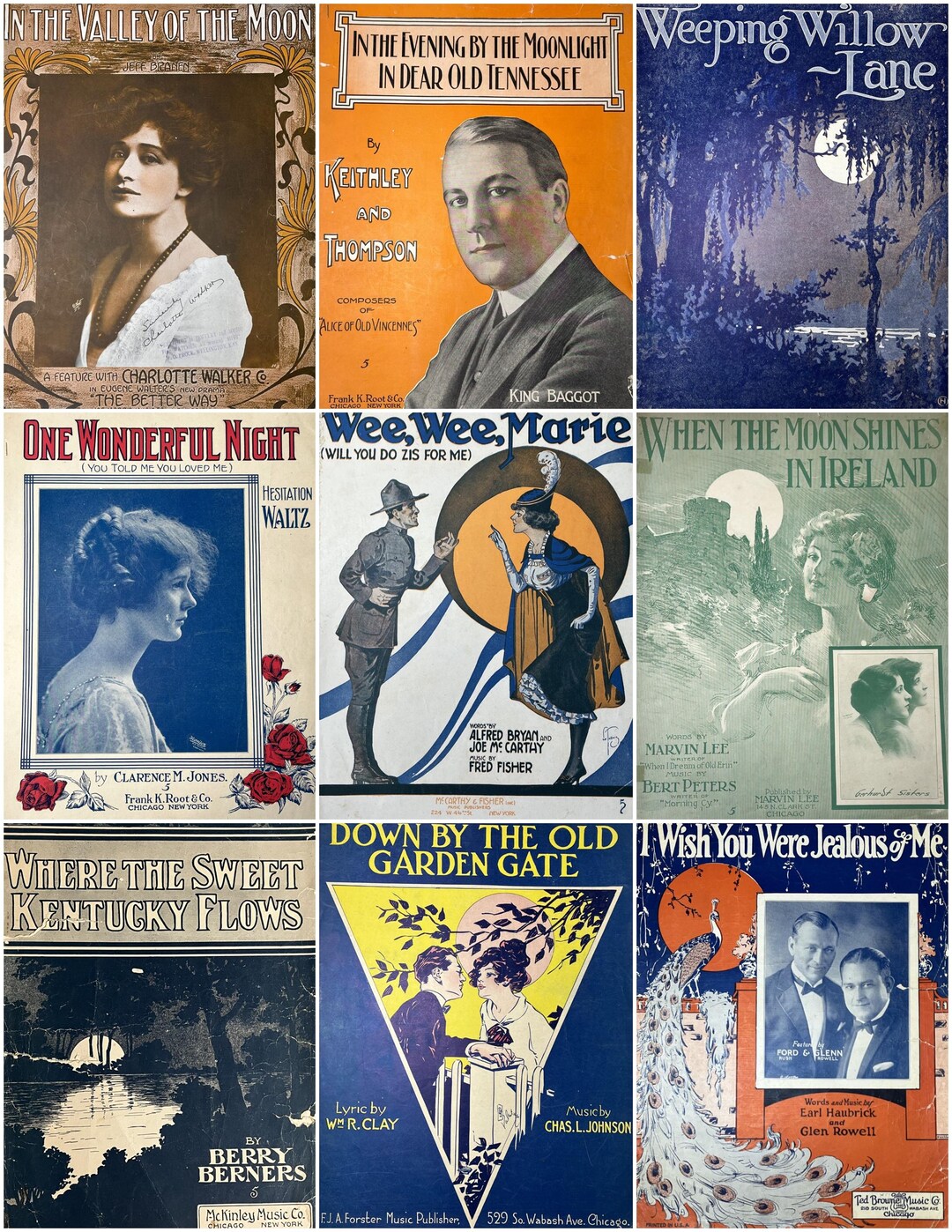 Digital Journal Kit - Moon Music Journal Antique Music Pages & Ephemera ...