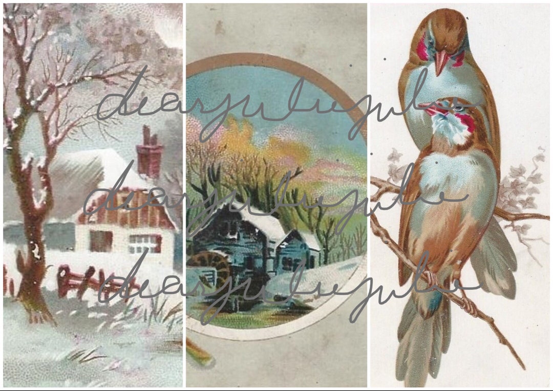 Digital Delux - Blue Winter Journal Pages & Ephemera Digital Kit ...