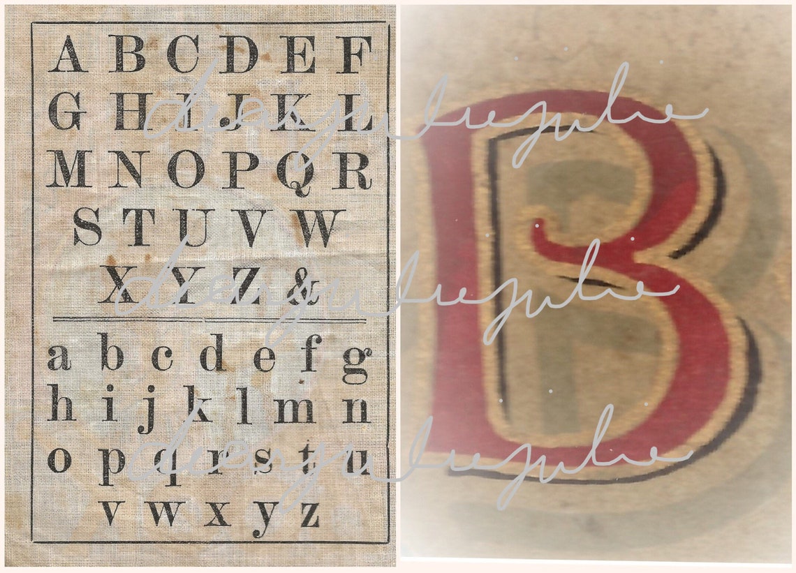Digital Delux Antique ABC Journal Pages & Ephemera Digital | Etsy
