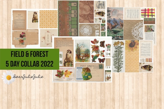Digital 2022 FALL 5 Day Collab Digital Ephemera Kit Antique - Etsy