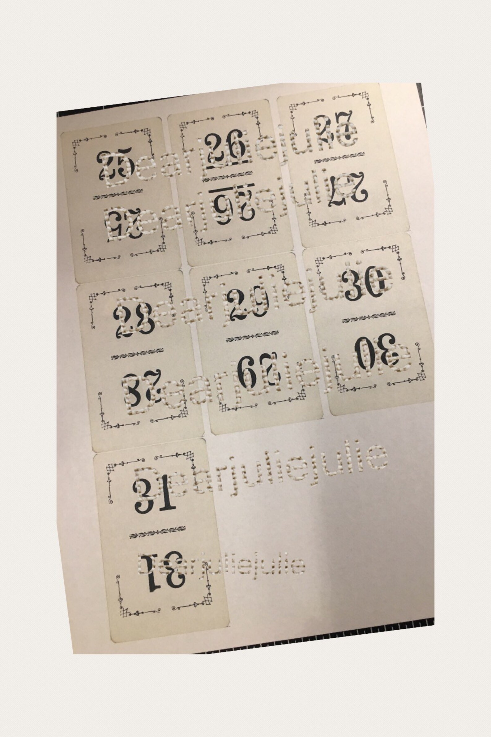 Digital Flinch Number Cards 1 31... Digital Antique Flinch | Etsy