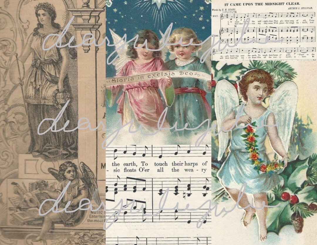 Digital - Angels Journal Pages & Ephemera Digital Kit... Beautiful ...