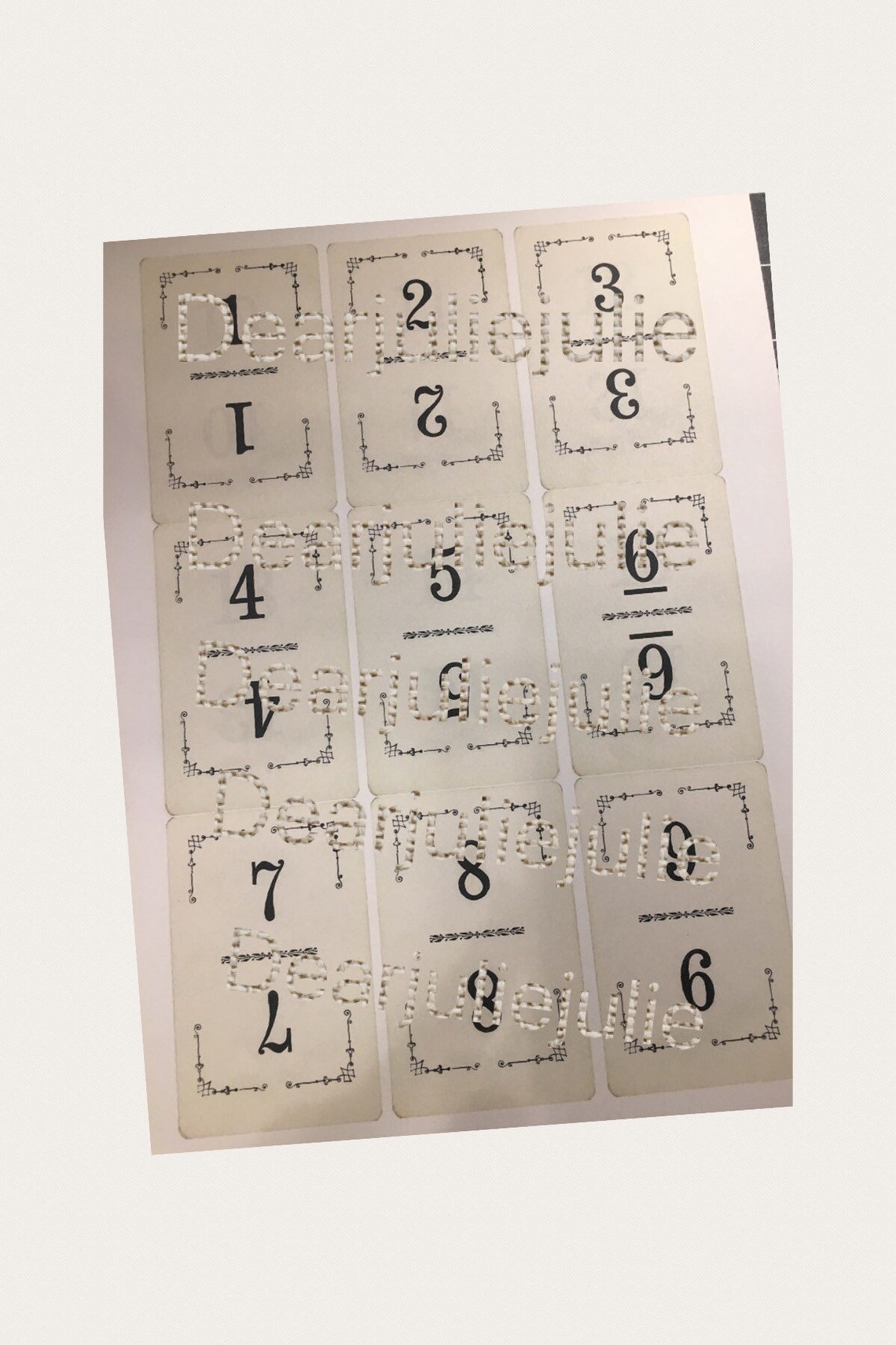 Digital Flinch Number Cards 1 31... Digital Antique Flinch | Etsy