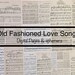 Digital - Music - Old Fashioned Love Songs Music Pages & Ehemera ...