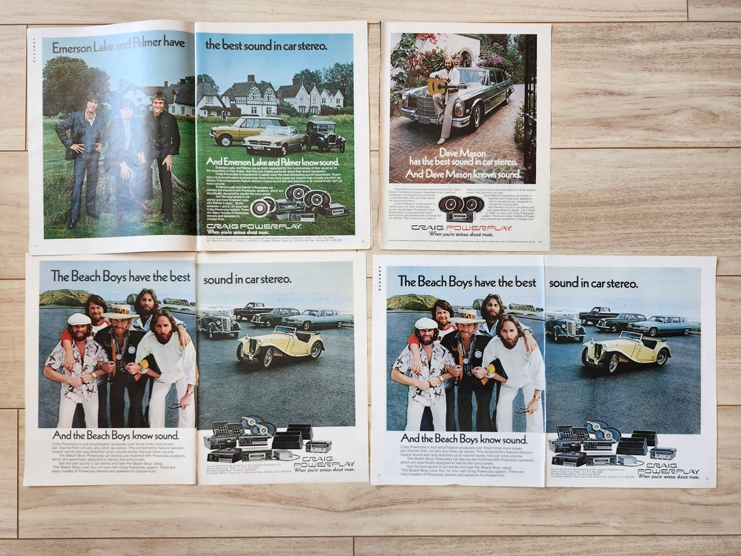Craig Powerplay Stereo Print Ads 1977 Beach Boys / ELP / Dave Mason - Etsy