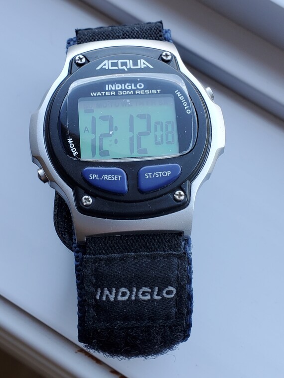 vintage watch acqua indiglo - Gem