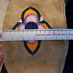 Vintage Indigenous Hand Made Beaded & Fringed Leather Mitts - Etsy