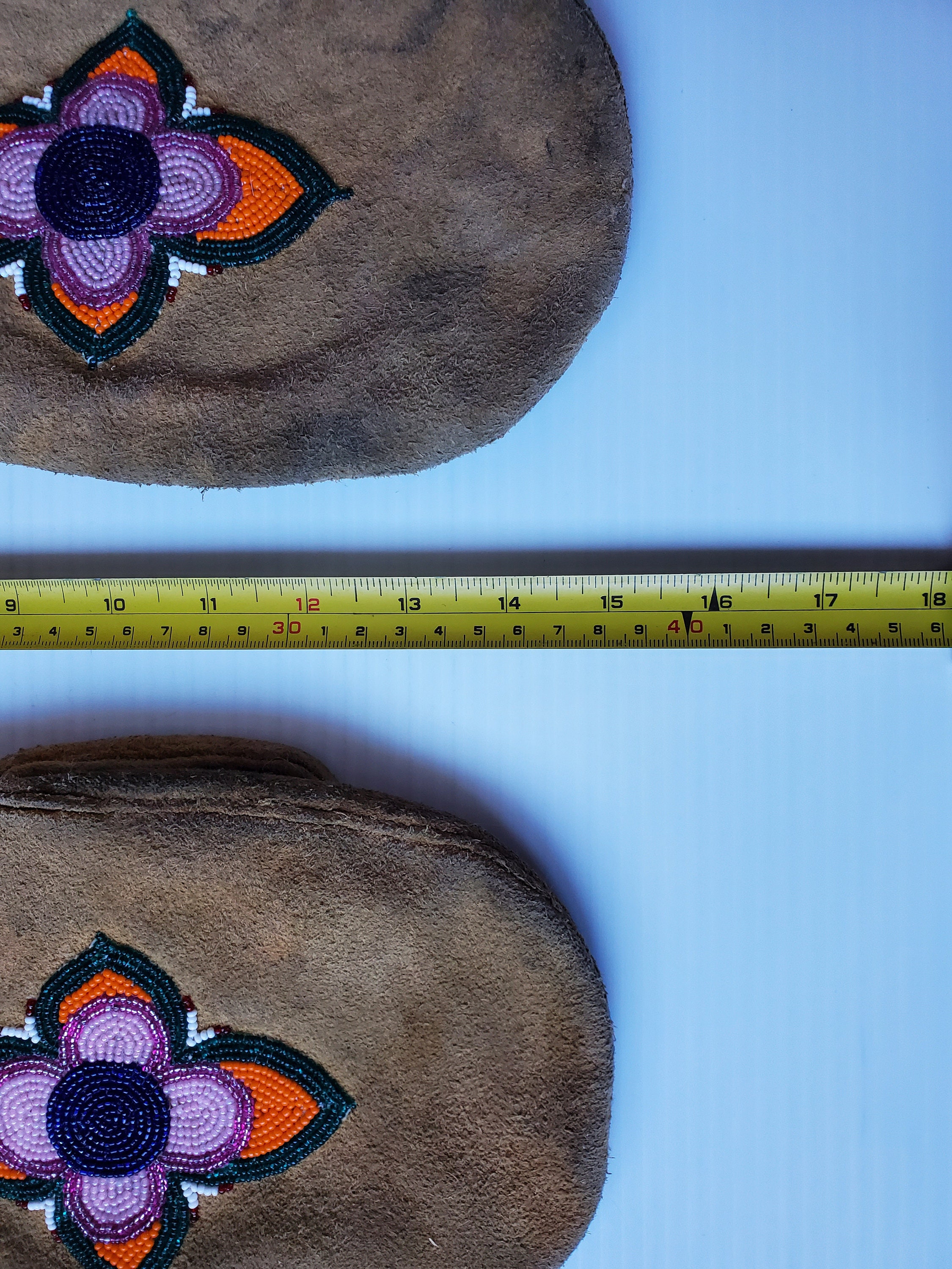 Vintage Indigenous Hand Made Beaded & Fringed Leather Mitts - Etsy