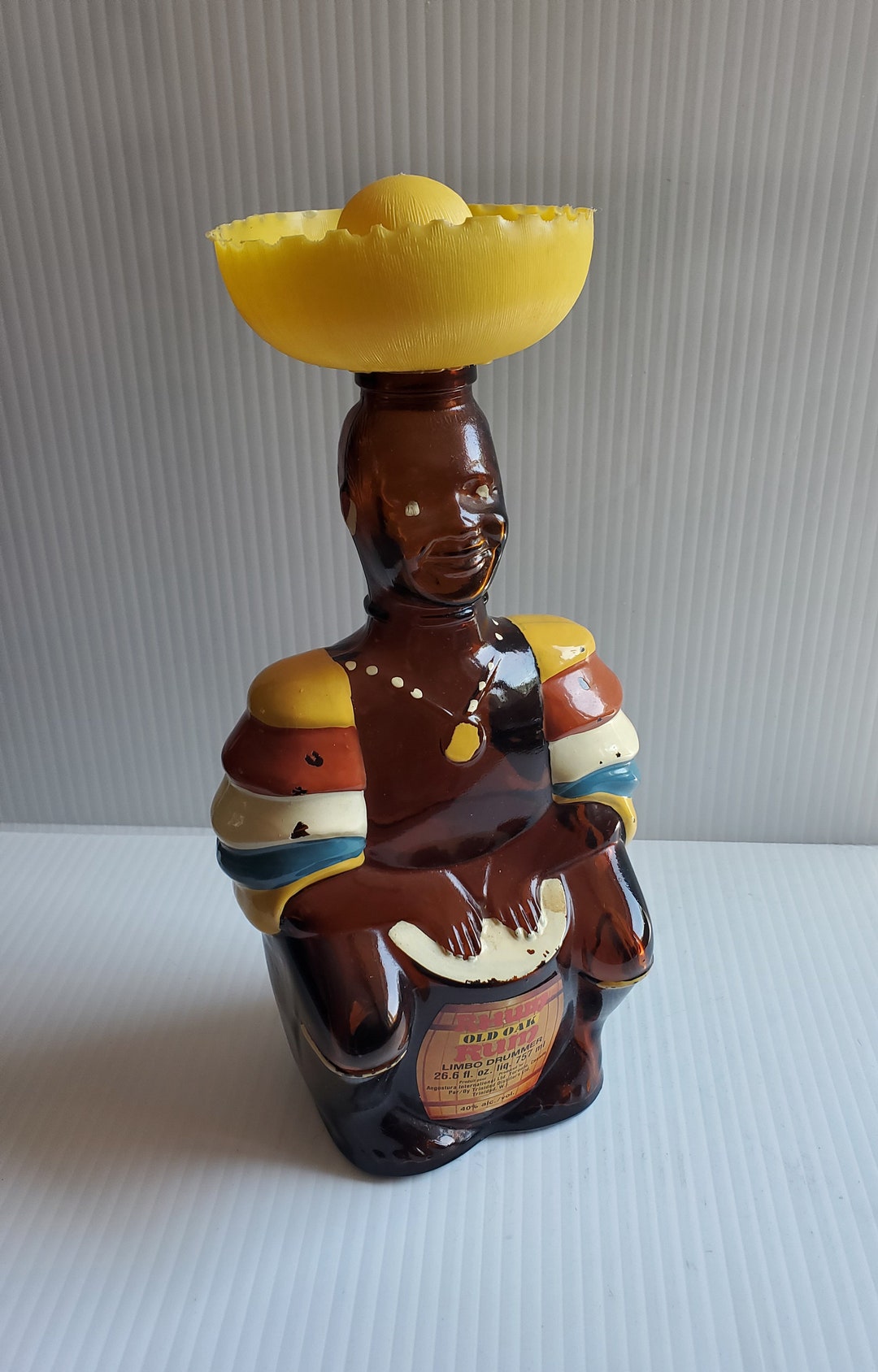Vintage Old Oak Rum Limbo Drummer Bottle Angostura Trinidad - Etsy