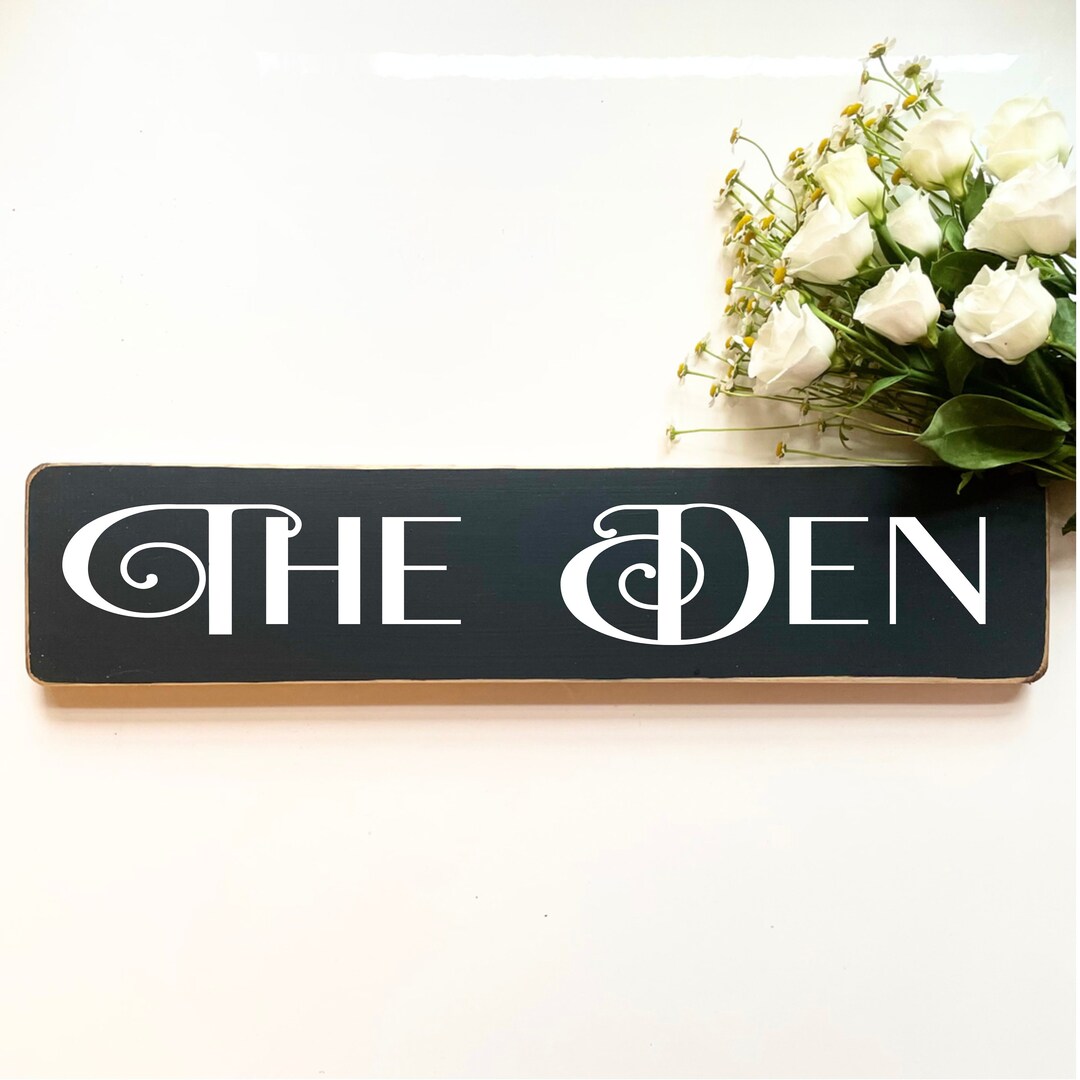 The Den Sign, the Den, Home Signs, House Signs, Vintage Style Signs ...