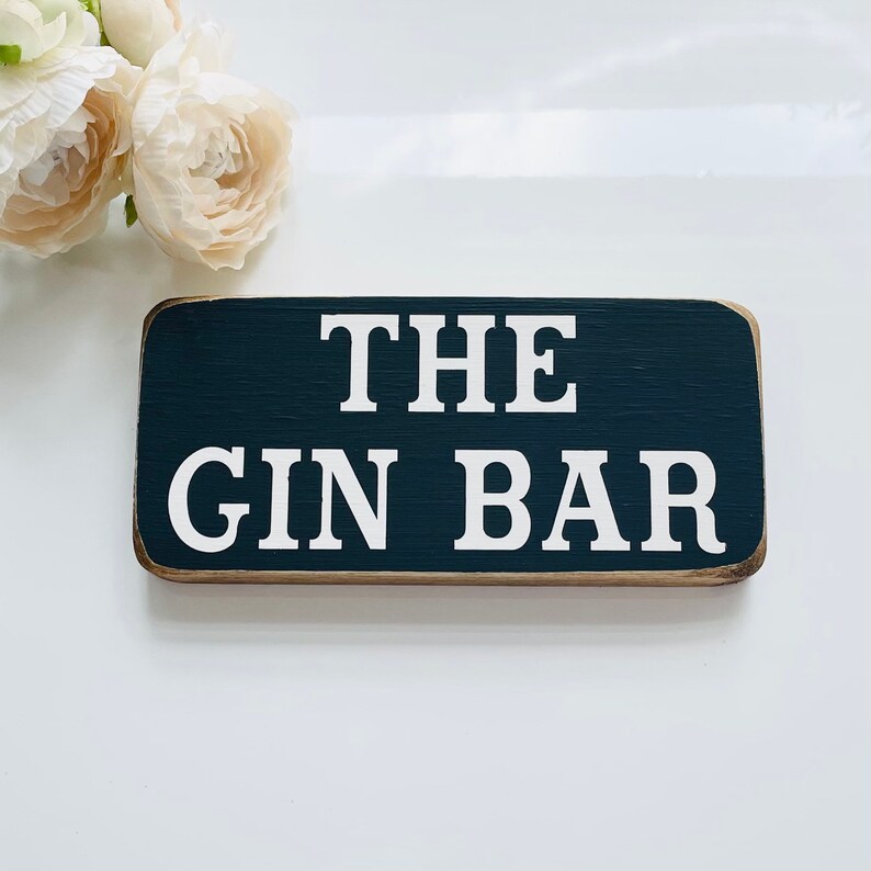 The Gin Bar Sign Bar Sign Home Bar Elegant Beautiful Home - Etsy UK